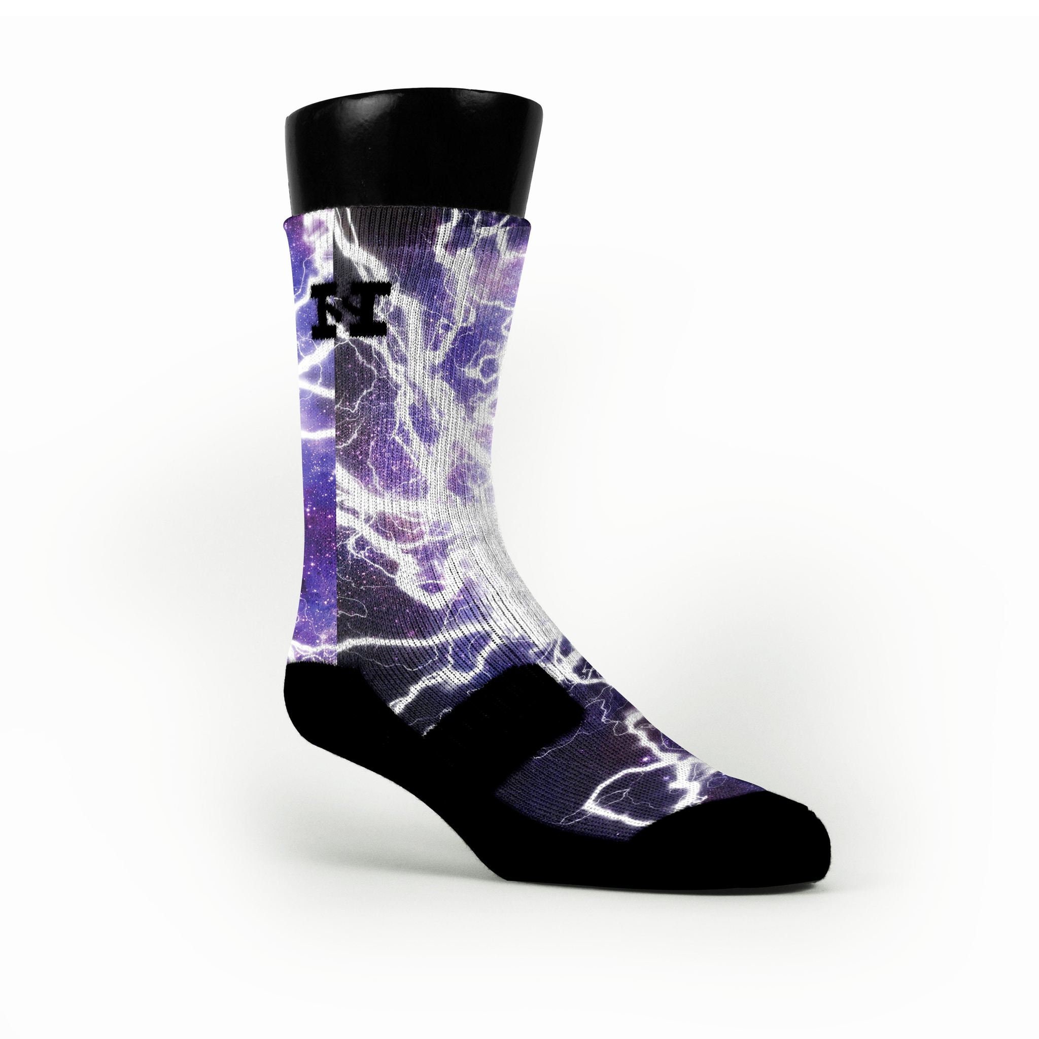 Lightning Galaxy Hoopswagg Customized Socks, All Shoe Sizes, Perfect ...