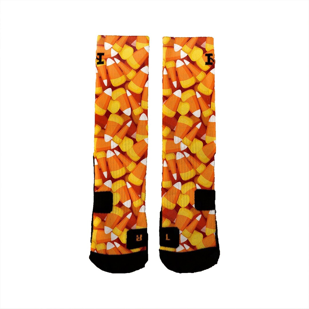 Candy Corn Hoopswagg Customized Socks, All Shoe Sizes, Perfect Funny ...