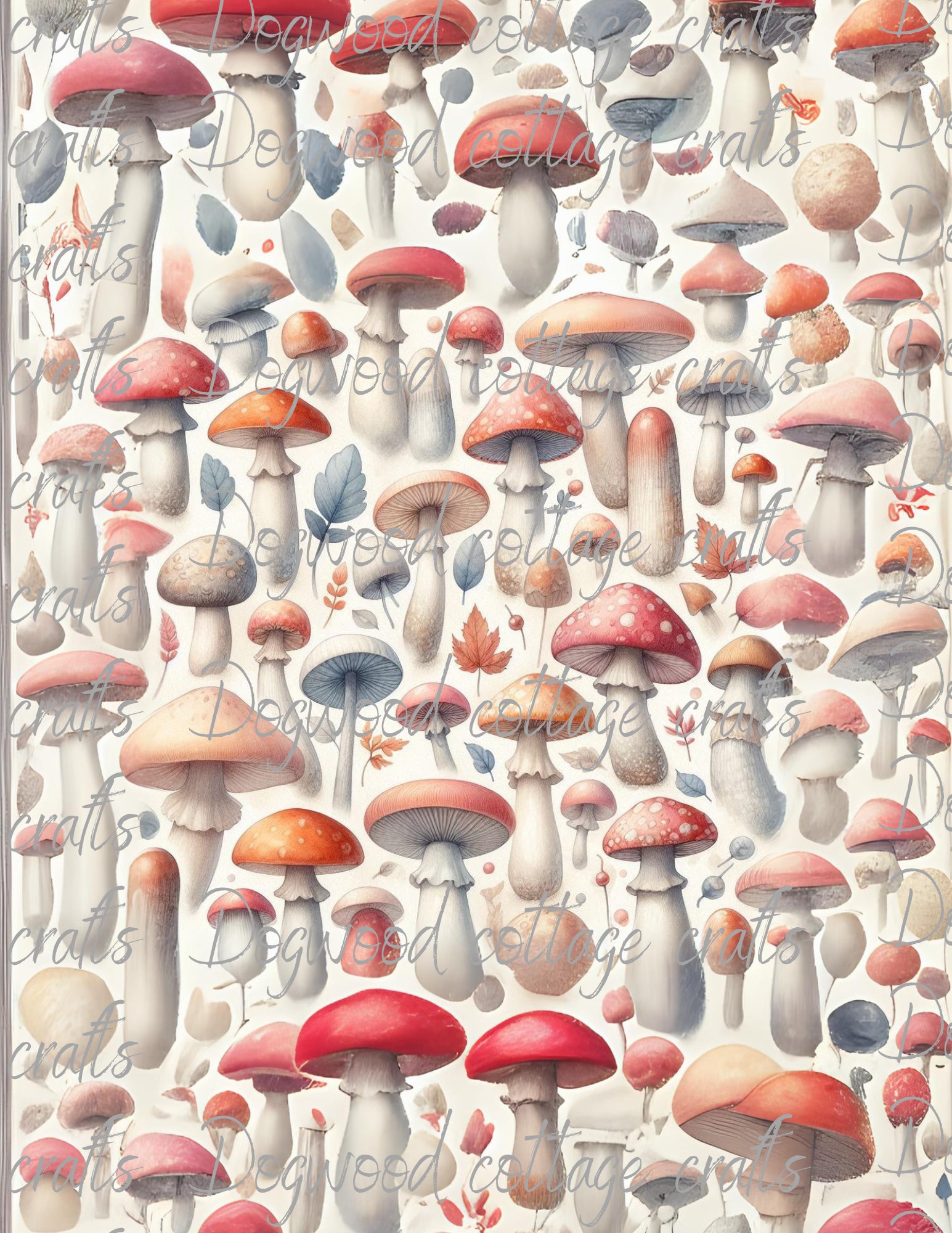 Mushroom Digital Paper | Scrapbook Paper | Digital Background | Digital ...