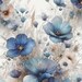 Blue Floral Digital Paper | Scrapbook Paper | Digital Background ...