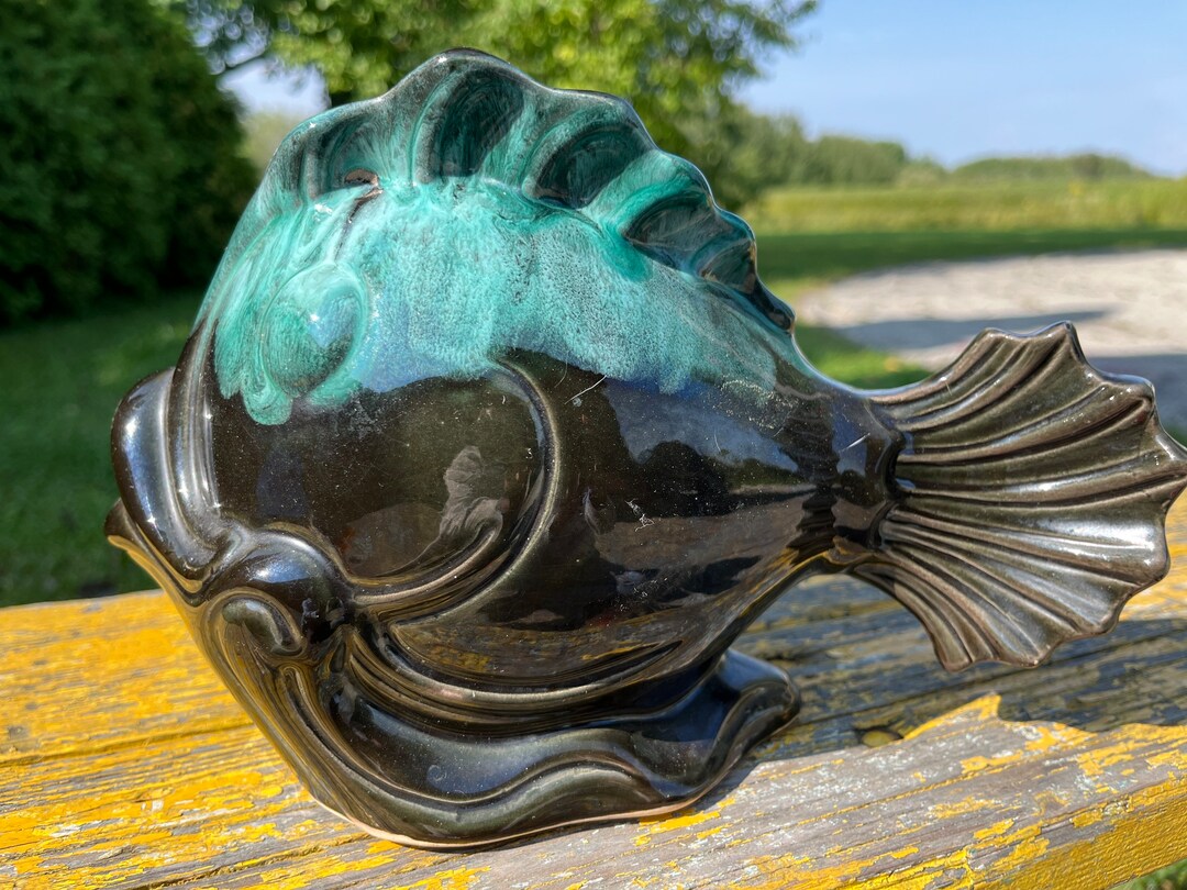 Vase Fish BMP Blue Mountain Pottery Fish W114 Canada - Etsy
