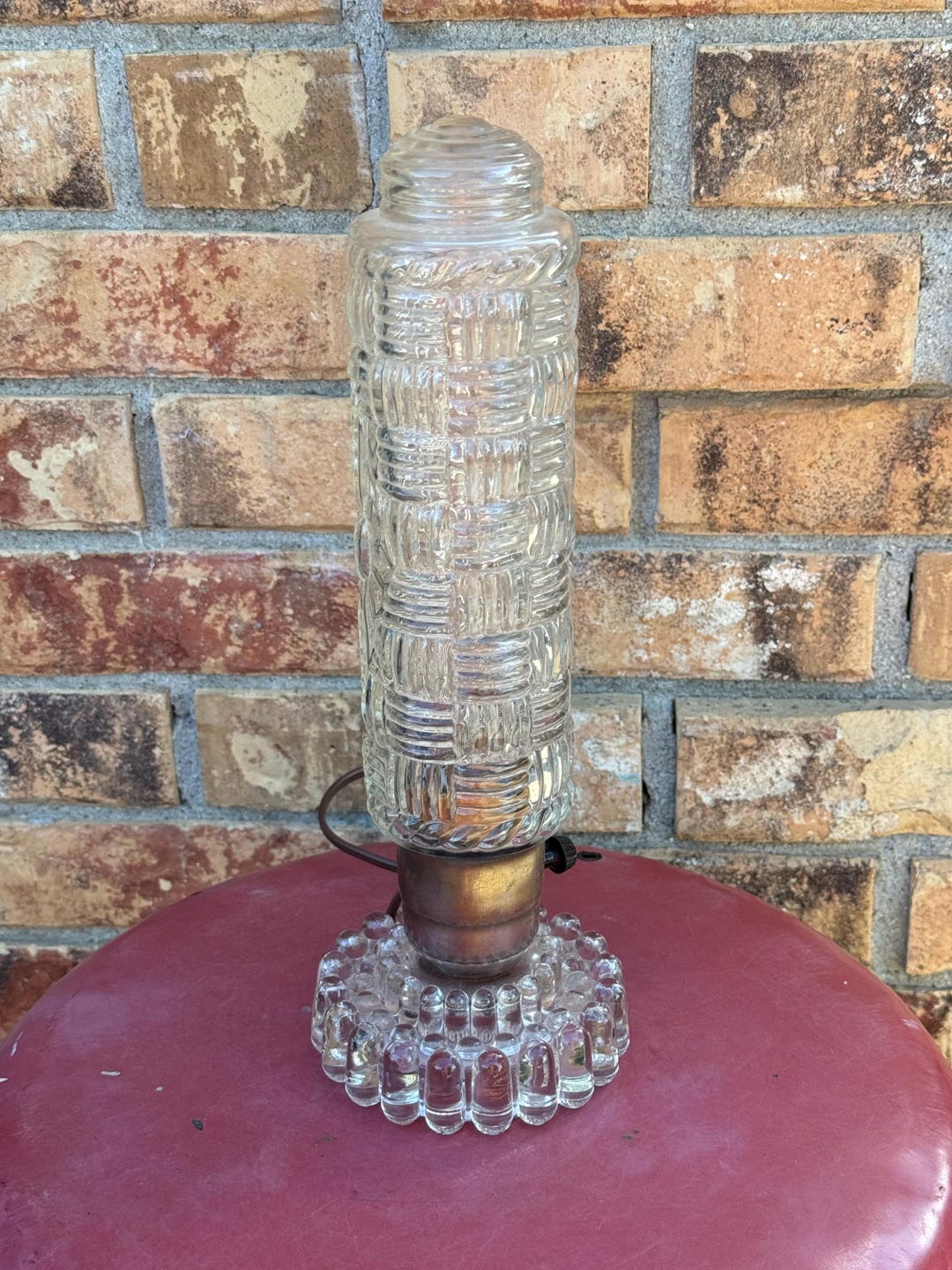 Lamp Torpedo Glass Shape Glass Bedside Budoir Vanity Boopie Bubble Base ...