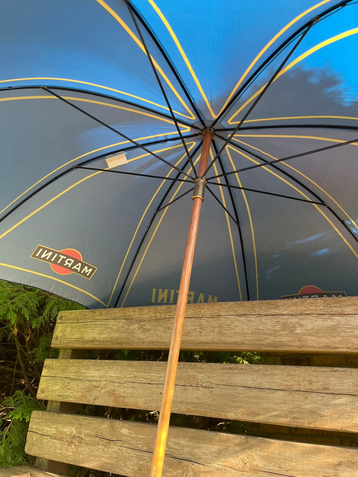 Umbrella, Wood, Martini, Sun Shade, Wood Handle, Advertisement ...