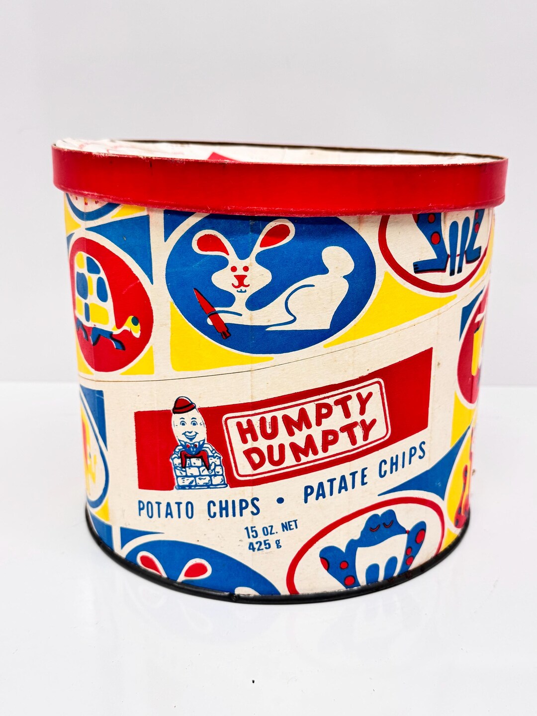 Humpy Dumpty Potato Chips Vintage Storage Drum Canada Circa 60s/70s ...