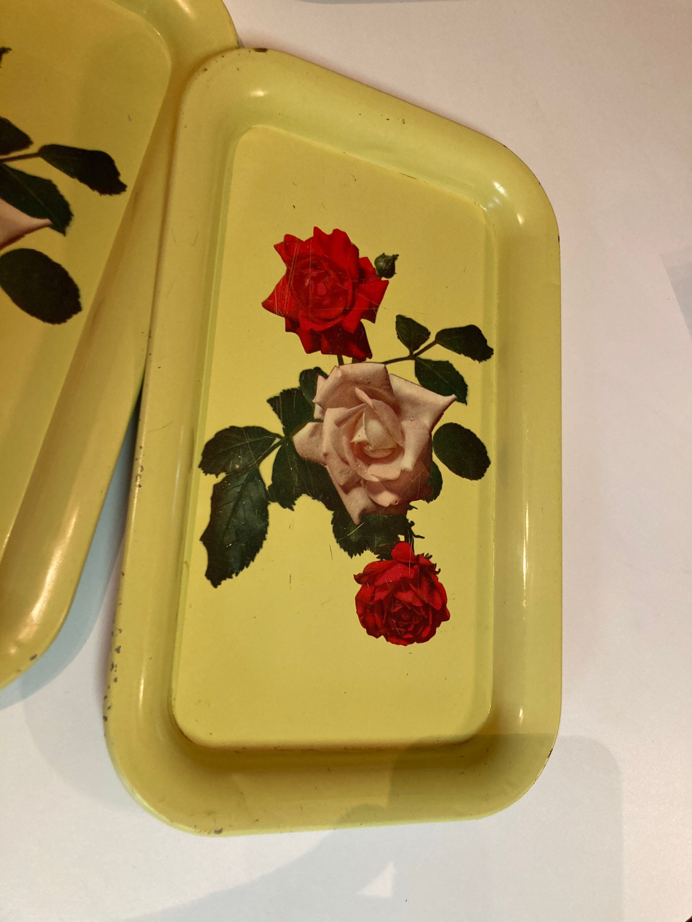 Tray Tin Snack Trays Metal Serving Snack Plates TV - Etsy