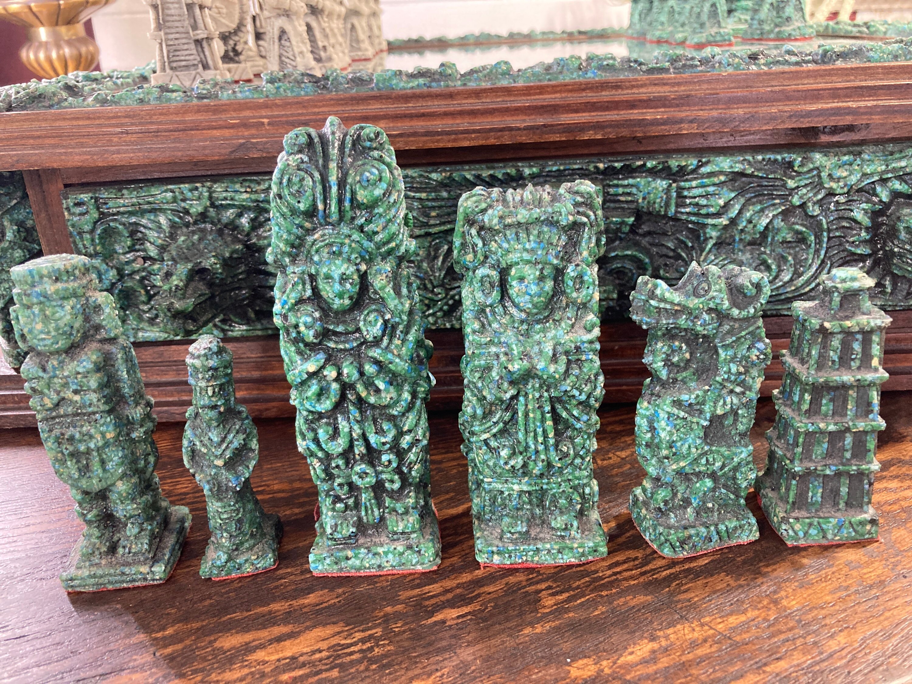 Chess Aztec Mayan Wood Resin Chess Set Stone-like | Etsy