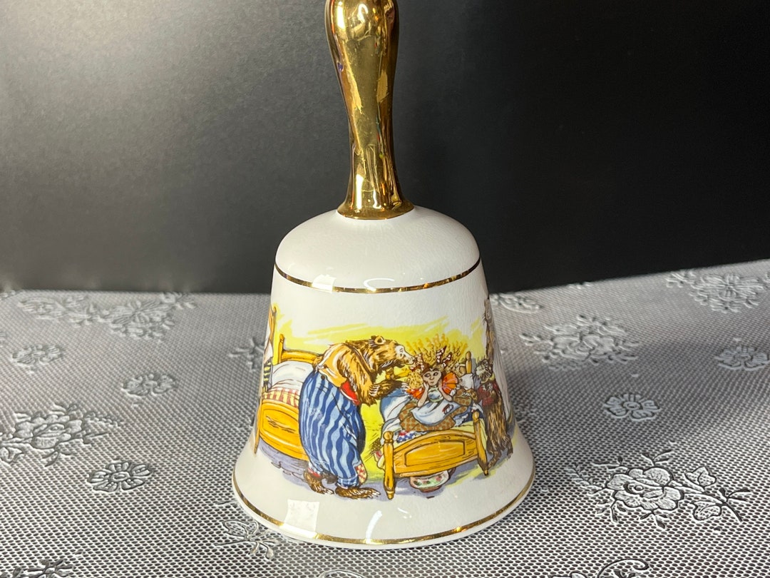 Danbury Mint the Fairy Tale Bells Goldilocks Three Bears Bone China ...