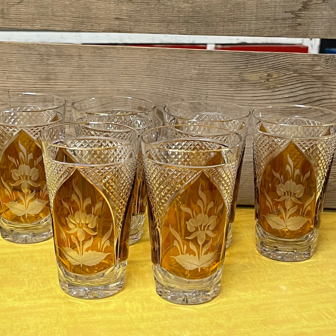 Glassware Anna Hutte Asti Rubin Barware Bavaria Crystal Germany BLEIKRISTALL Vintage Bohemia - Etsy