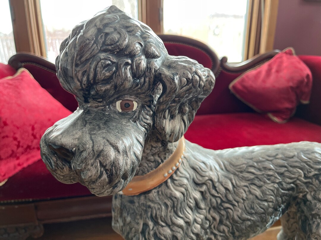 Extra Large Ceramic Glaze Hobby Pottery Mold Vintage Poodle Dog Hand ...