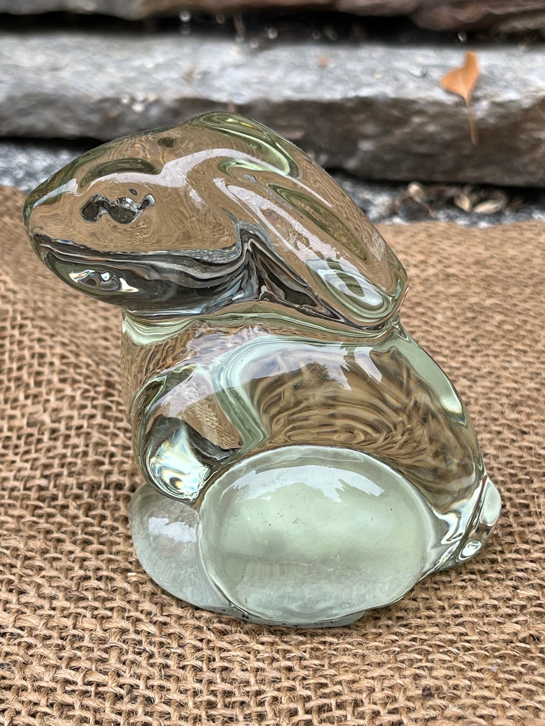 Glass Bunny Rabbit Animal Glass Paperweight Glass Sculpture Glass Art ...