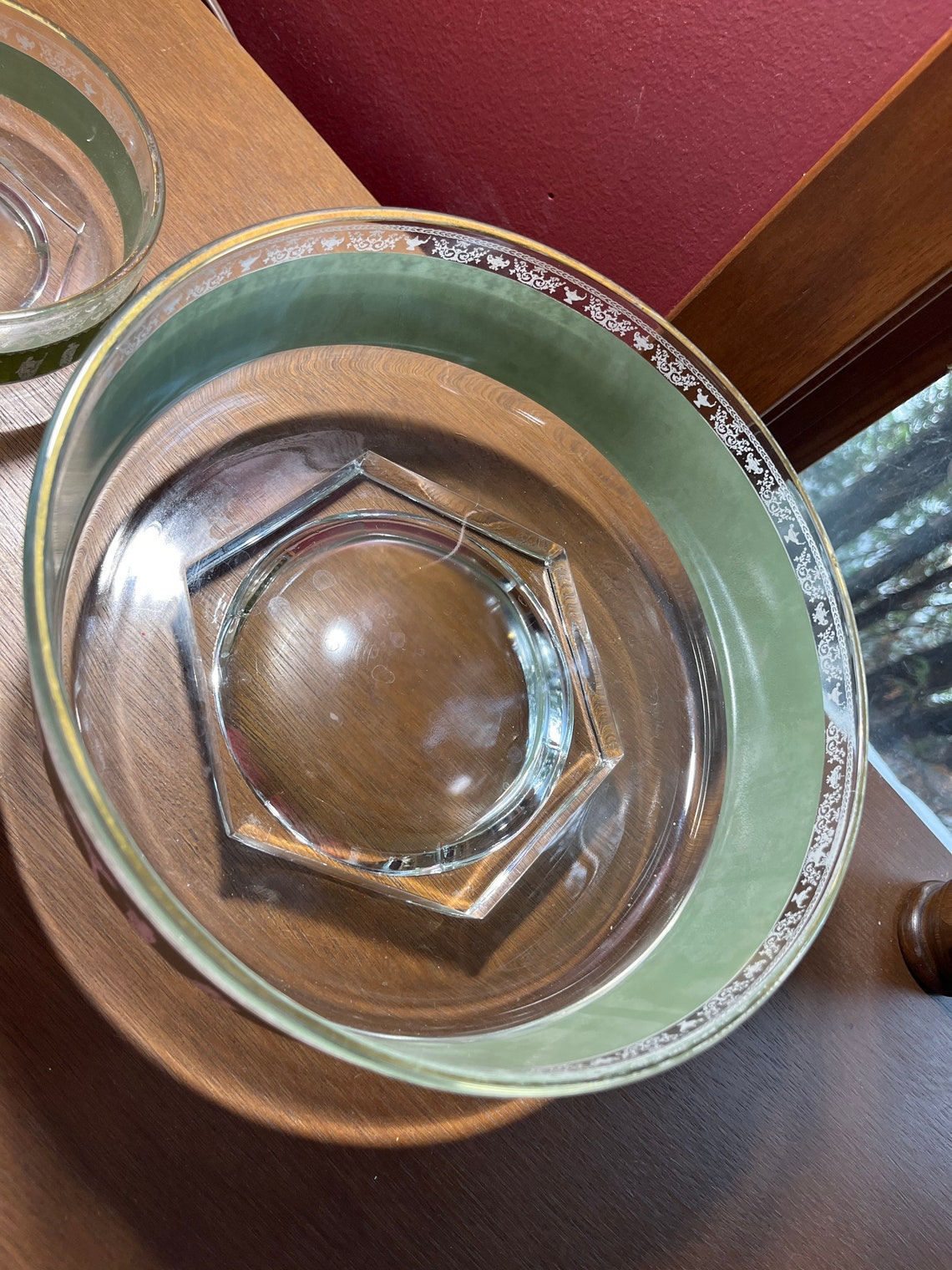 Vintage Jeanette Glass Chip and Dip Bowl Set: Hellenic Greco Design - Etsy