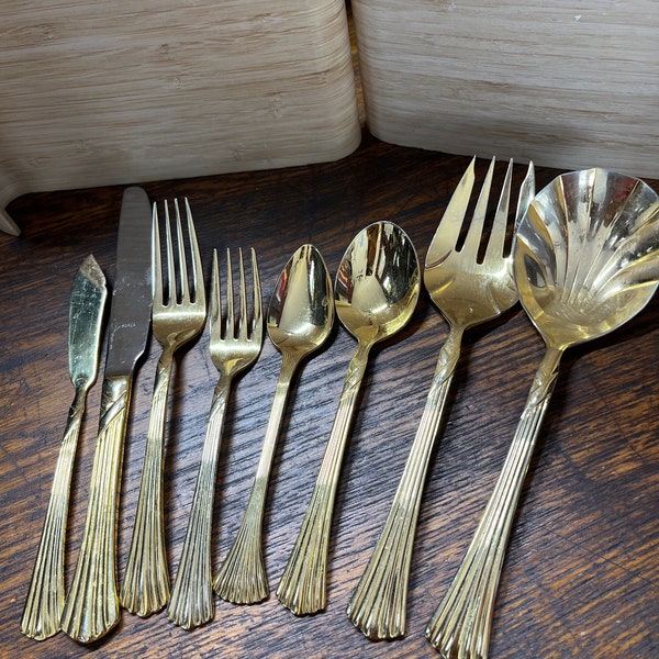 Korean Silverware Set Gold - Etsy