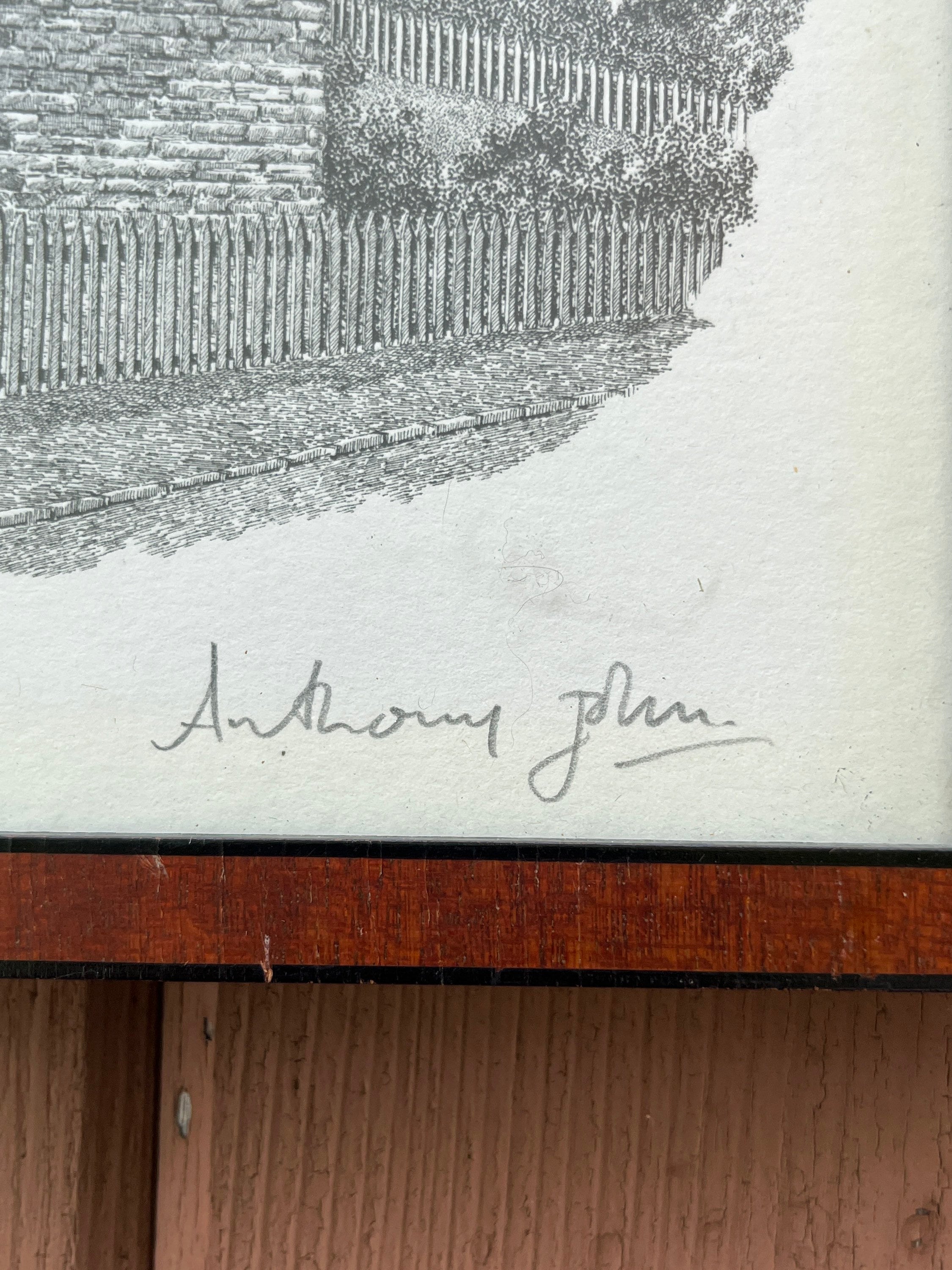 ANNE HATHAWAYS GARDEN Artist Anthony John Signed Vintage - Etsy