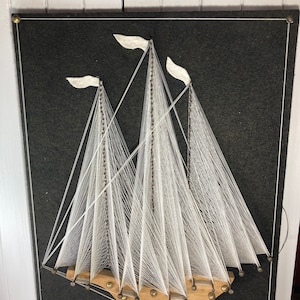Ship String Art Nautical Retro Sea Transportation Art | Etsy