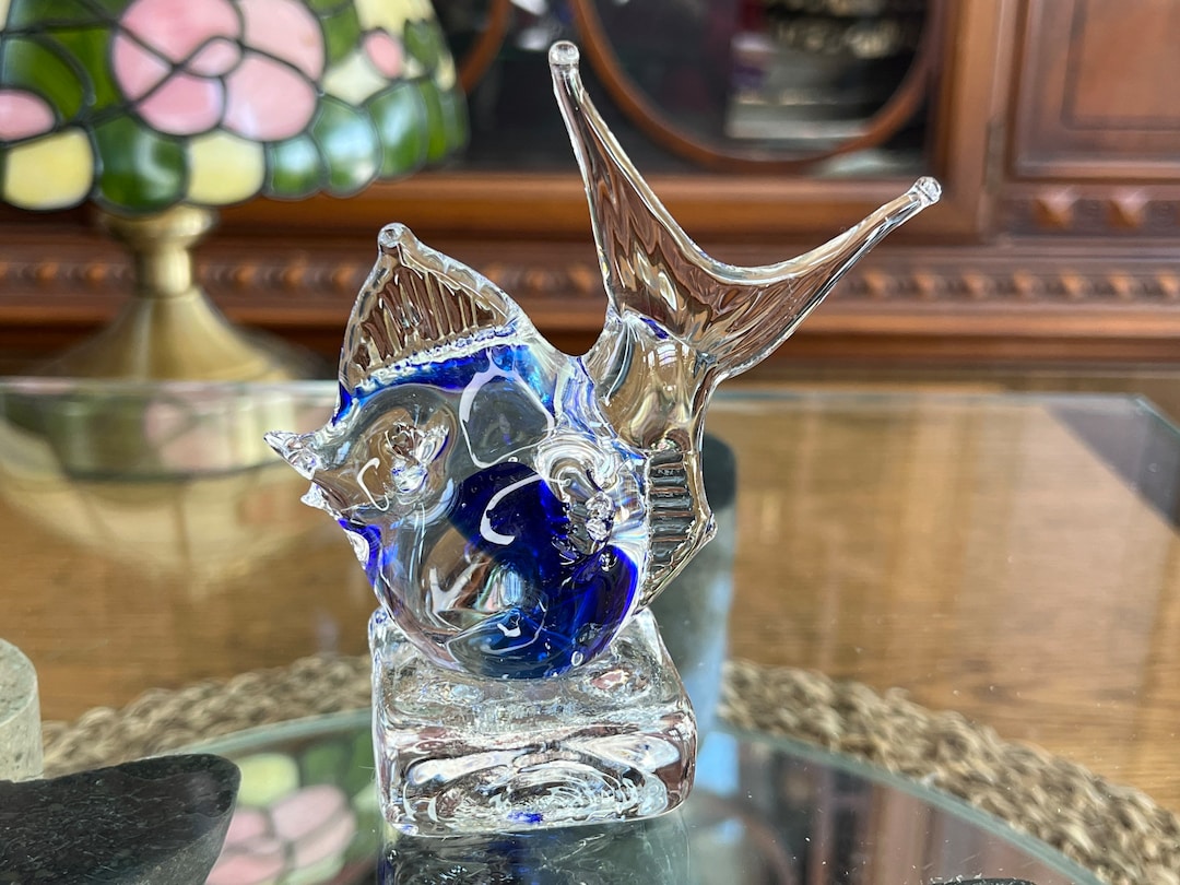 Glass Fish Hand Blown Glass Fish Paperweight Sculpture Art Glass Ocean ...