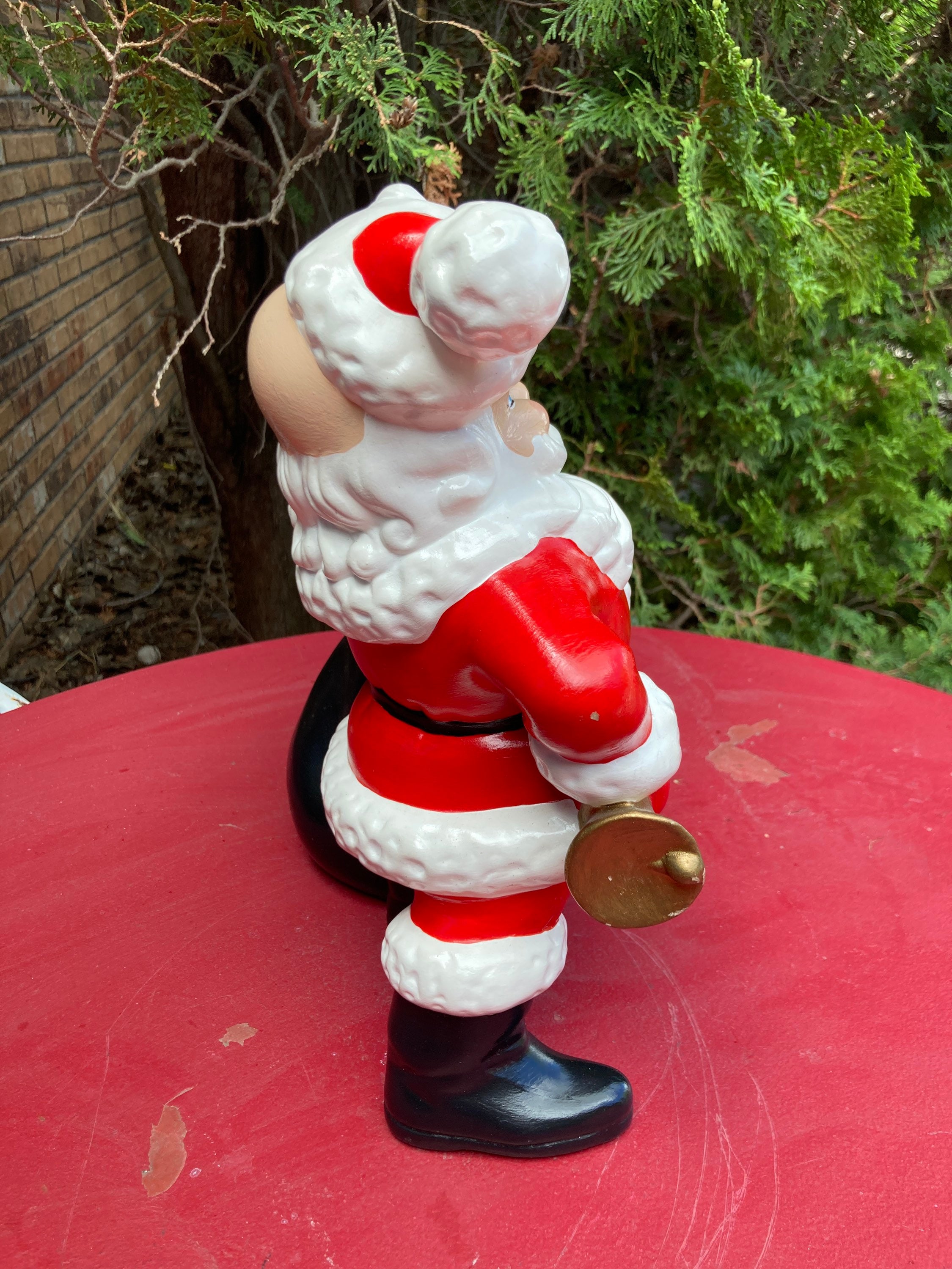 Santa Ceramic Santa Claus Bag Christmas Xmas Signed | Etsy