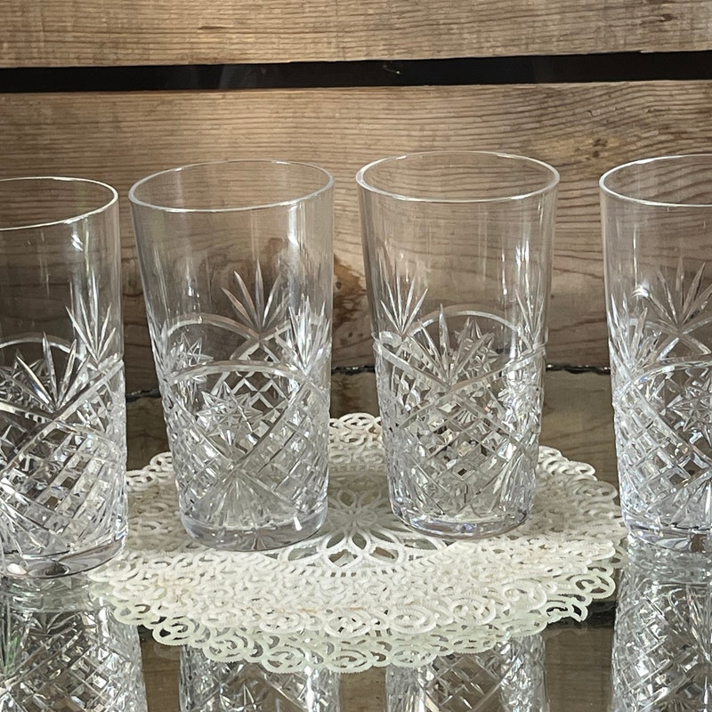 Pinwheel Pattern Crystal Glasses - Etsy