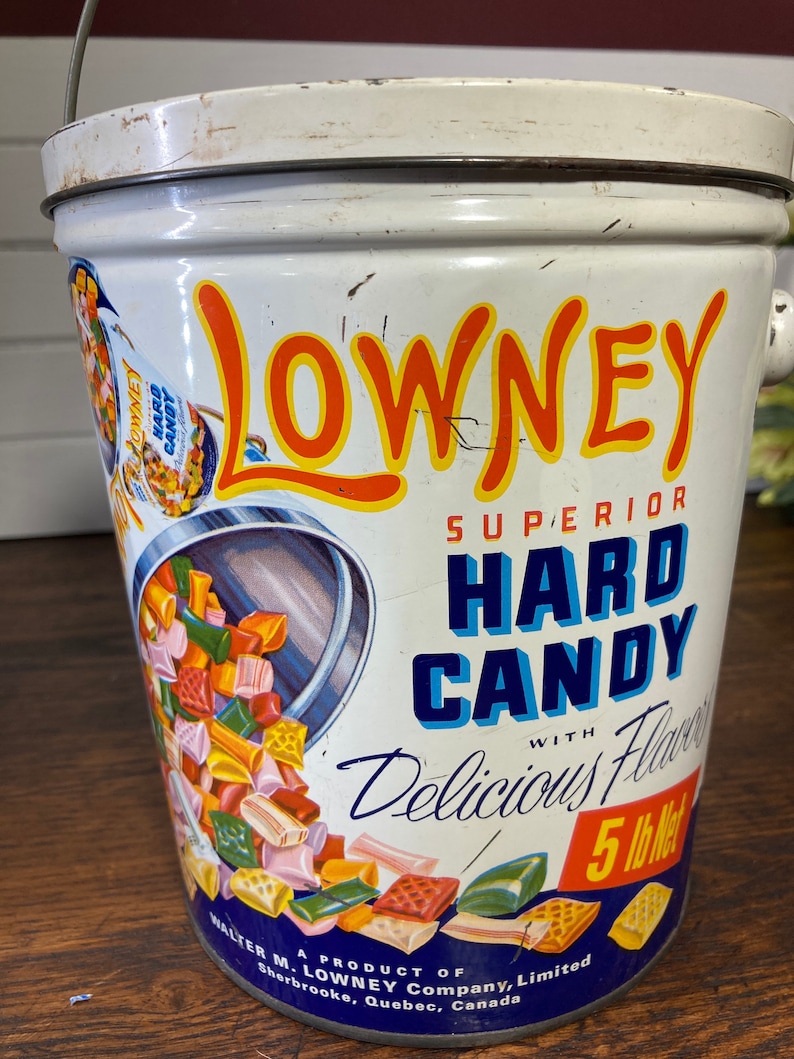 Lowney Hard Candy Tin Pail Bucket 5lb Canada English - Etsy