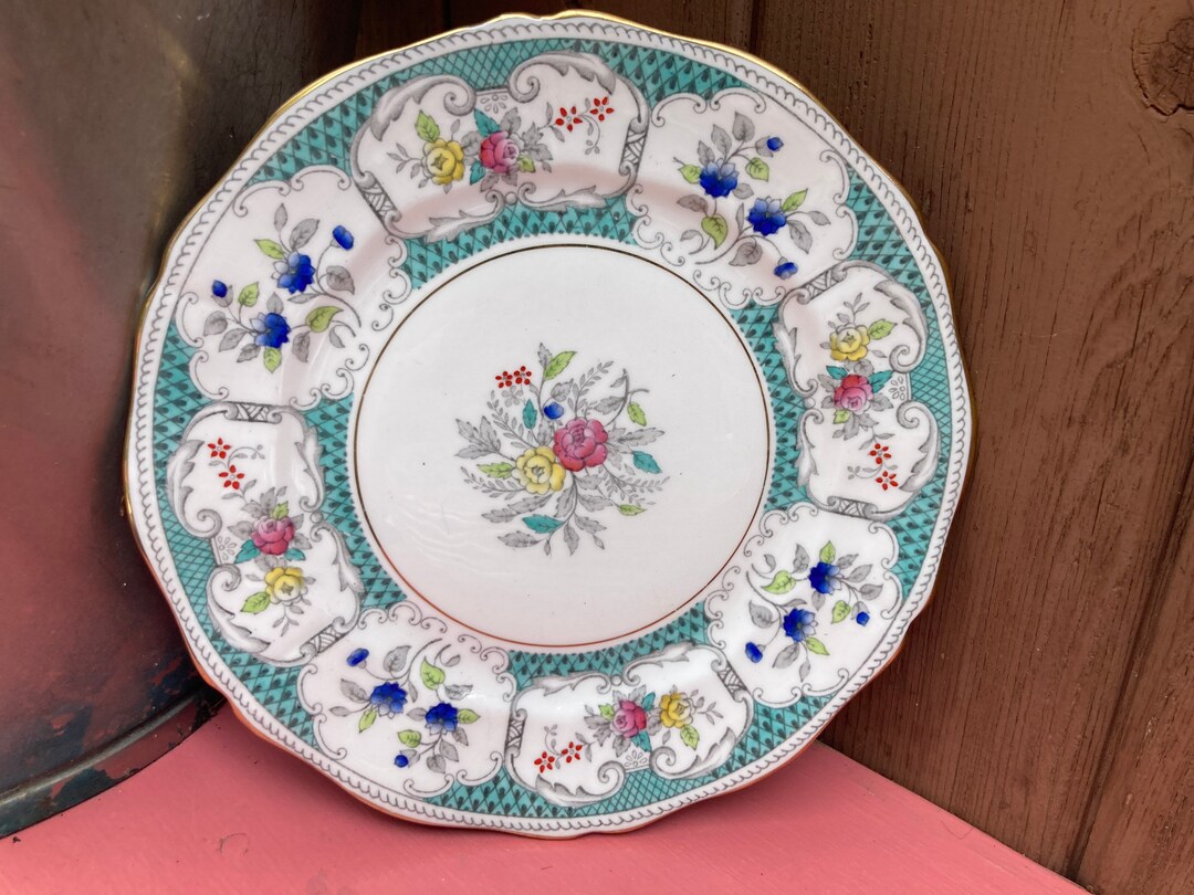 Lowestoft Salad Dessert Plate Vintage Bone China Northumbria China AG ...