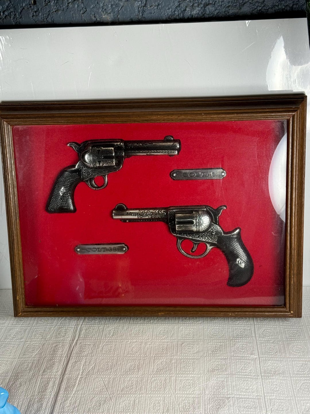 Reproduction Colt 45 Colt 38 3D Framed Shadowbox Vintage Wall Hanging ...