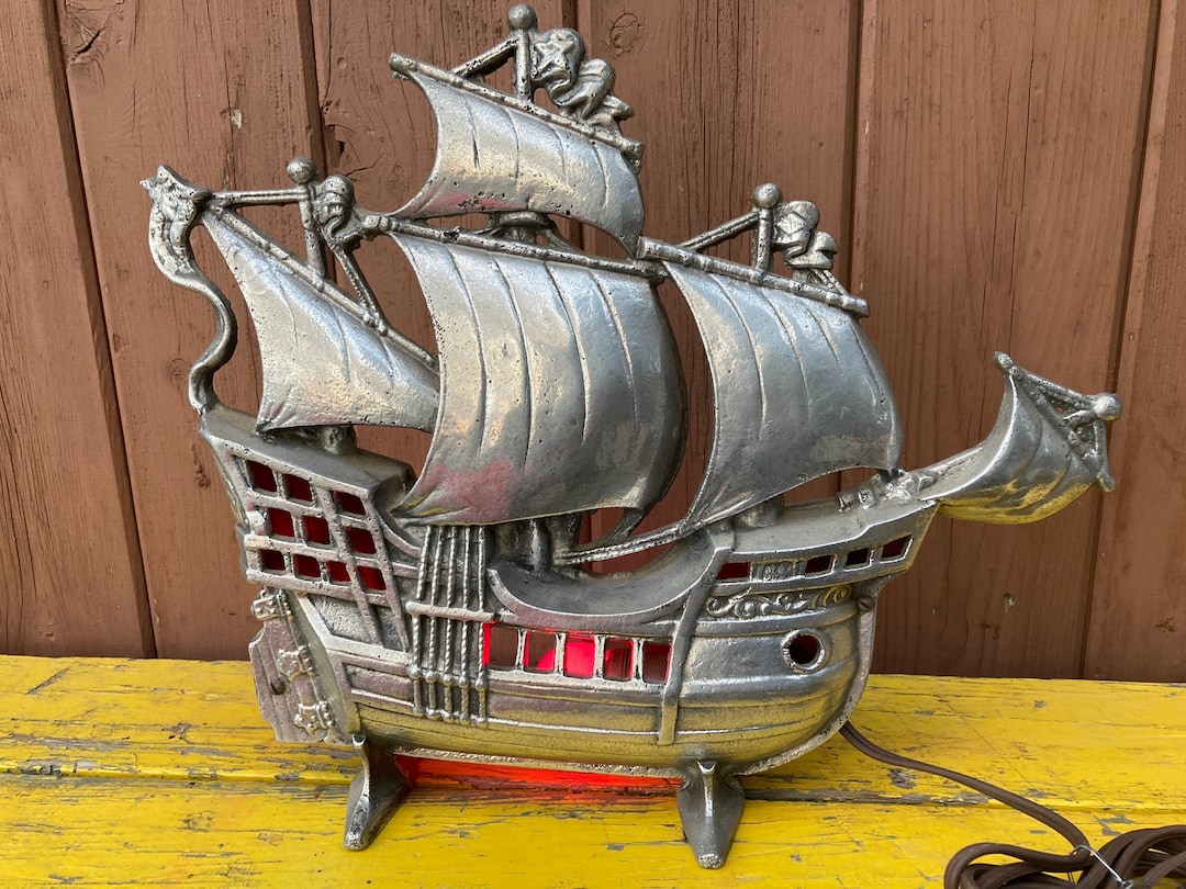 Vintage Art Deco Cast Iron Ship Lamp: Nautical Ocean Decor - Etsy Canada