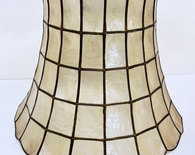 Lampshade Vintage Capiz Shell Light Lamp Shade Scallopped Bottom - Etsy