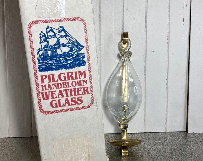 Pilgrim Hand Blown Weather Glass Mod Weather Indicator Barometer in Box ...