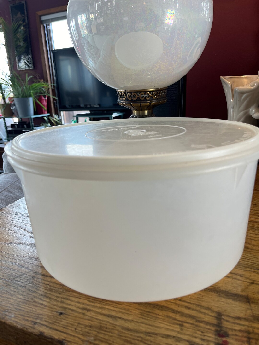 Tupperware Tupper Seal Extra Large Bowl Tupperware Storage Cake Keeper ...