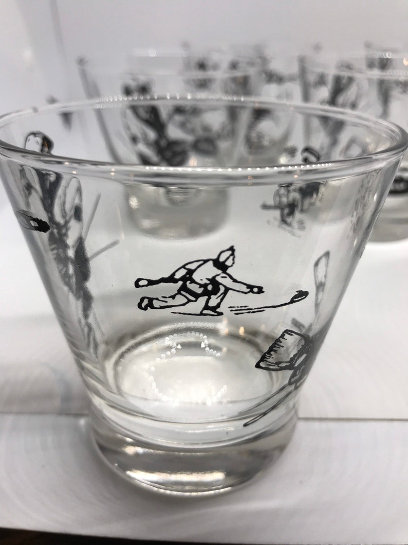 Curling Glass Tumbler Curling Rock Curling Broom Tam O Shanter - Etsy