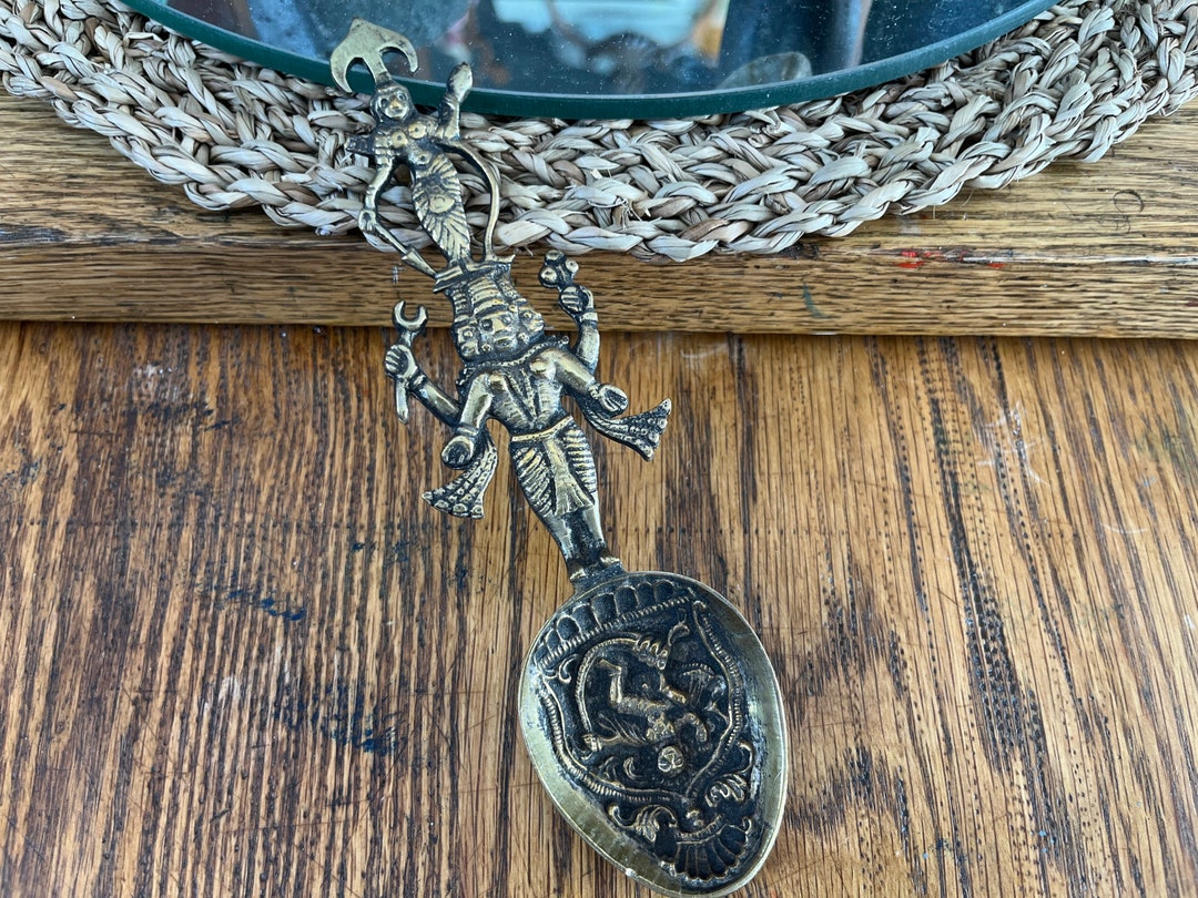 Hindu Holy Water Spoon India Goddess Kali and Dancing Shiva - Etsy
