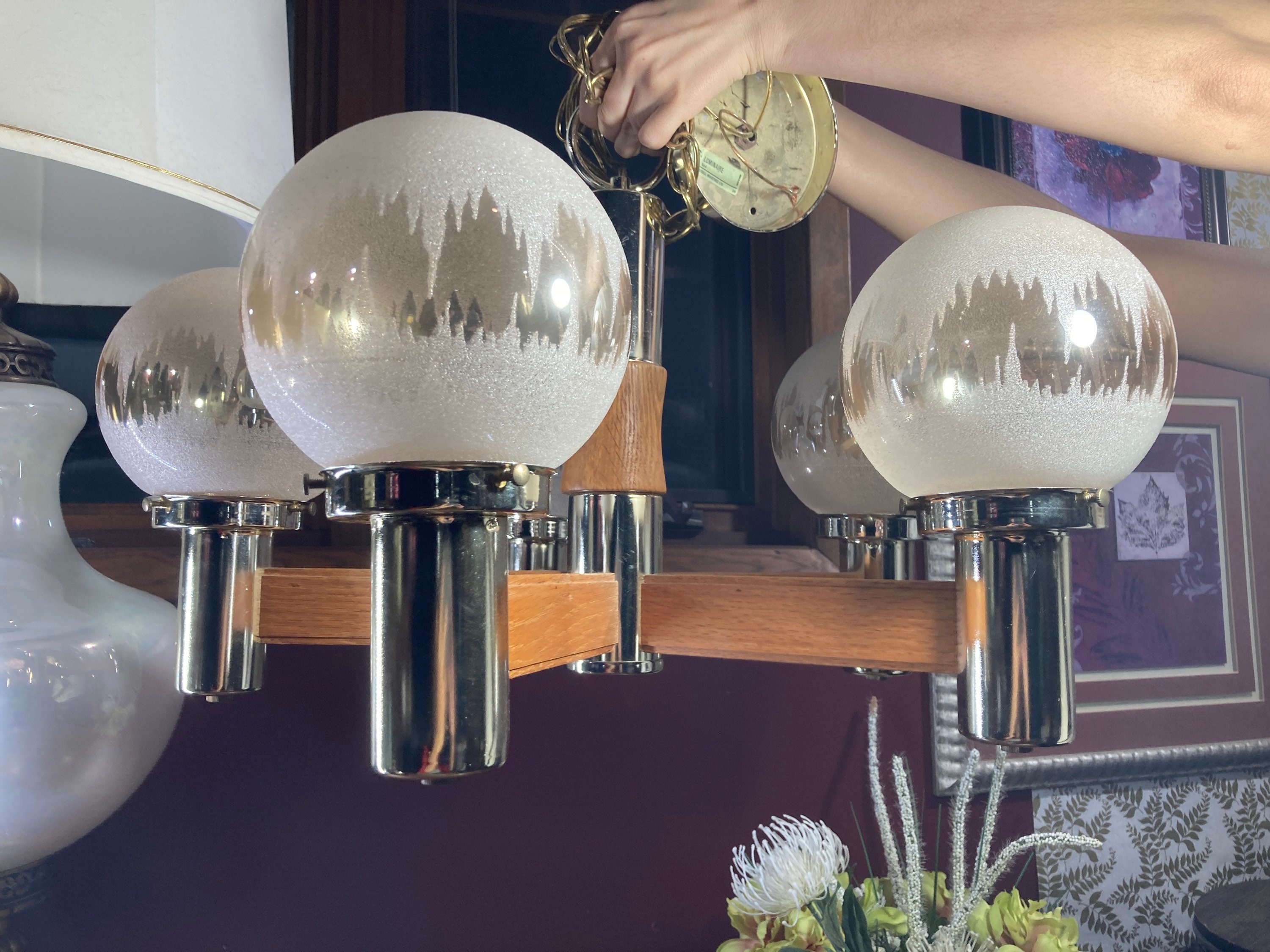 Ceiling Fixture Light Fixture Vintage MCM Mid Century | Etsy