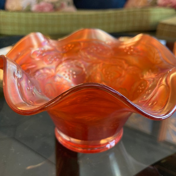 Antique Fenton Iridescent Carnival Glass Vase - Etsy