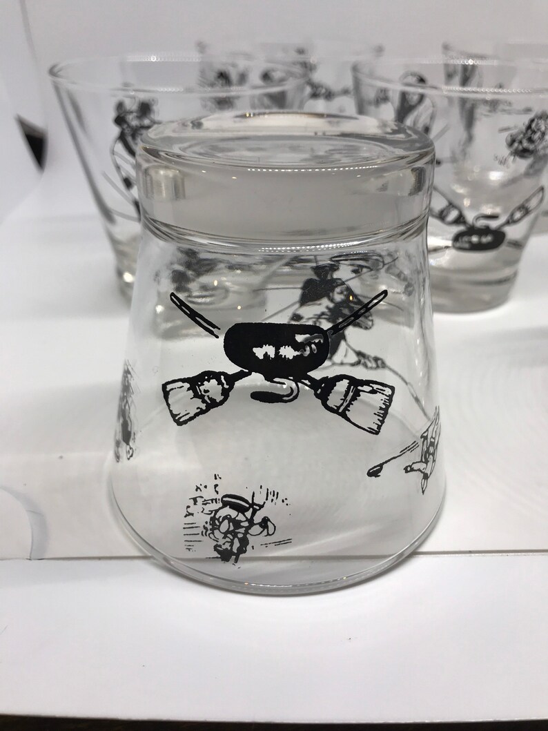 Curling Glass Tumbler Curling Rock Curling Broom Tam O Shanter | Etsy