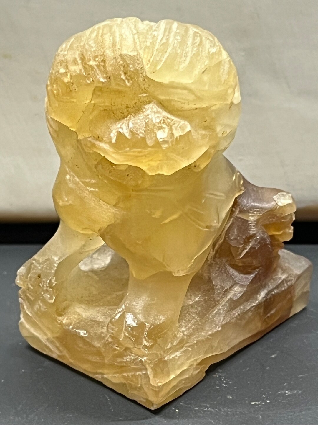 Foo Dog Figurine Asian Temple Guardian Lions Shishi Dog Statue Quartz ...