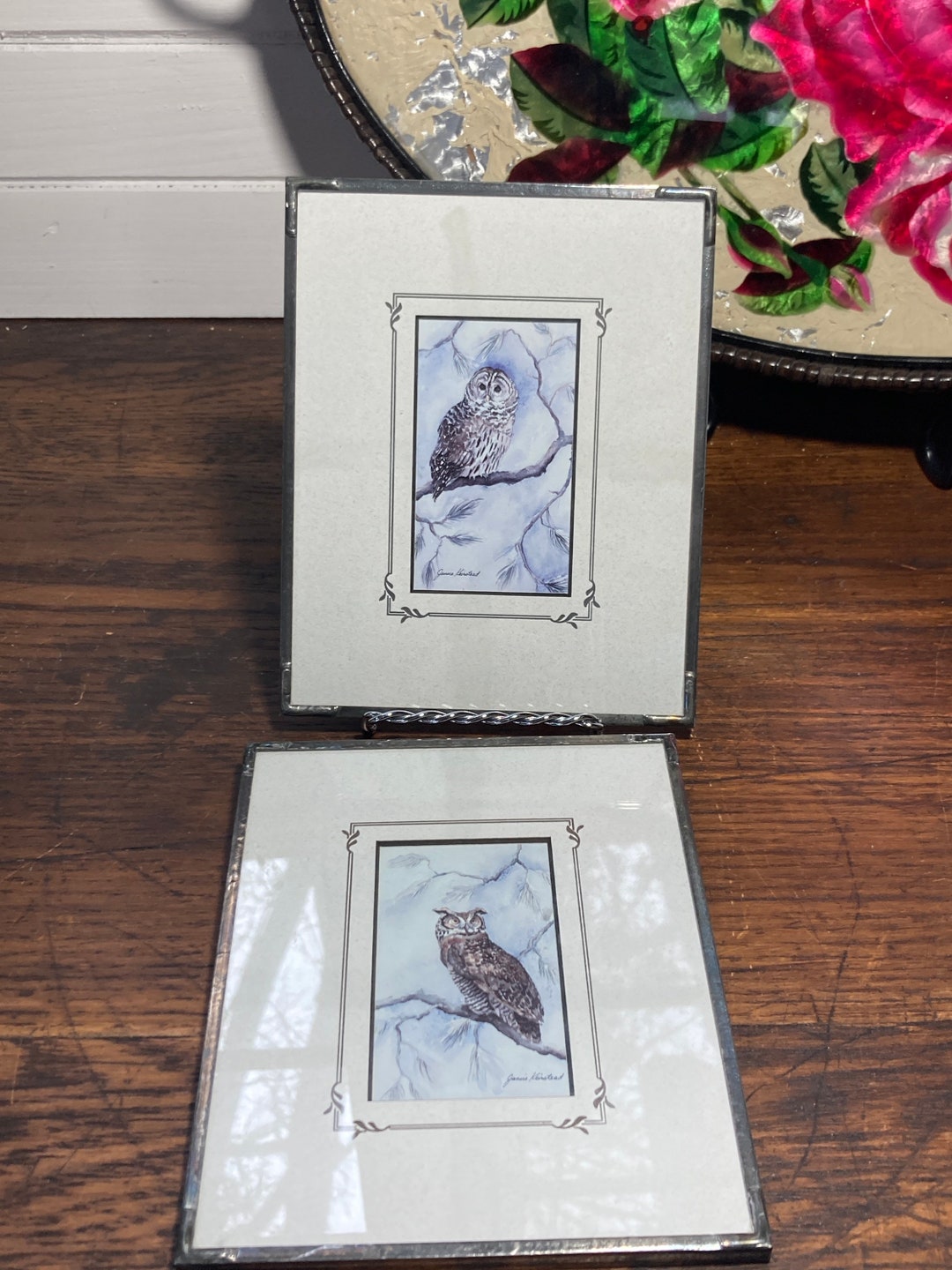 Owl, Horned, Screech, Canadian Artist, Janice Keirstead, Framed ...
