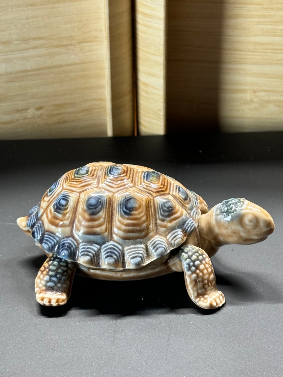 Wade Whimsies Tortoise Turtle Trinket Box W/ Lid Porcelain Vintage ...