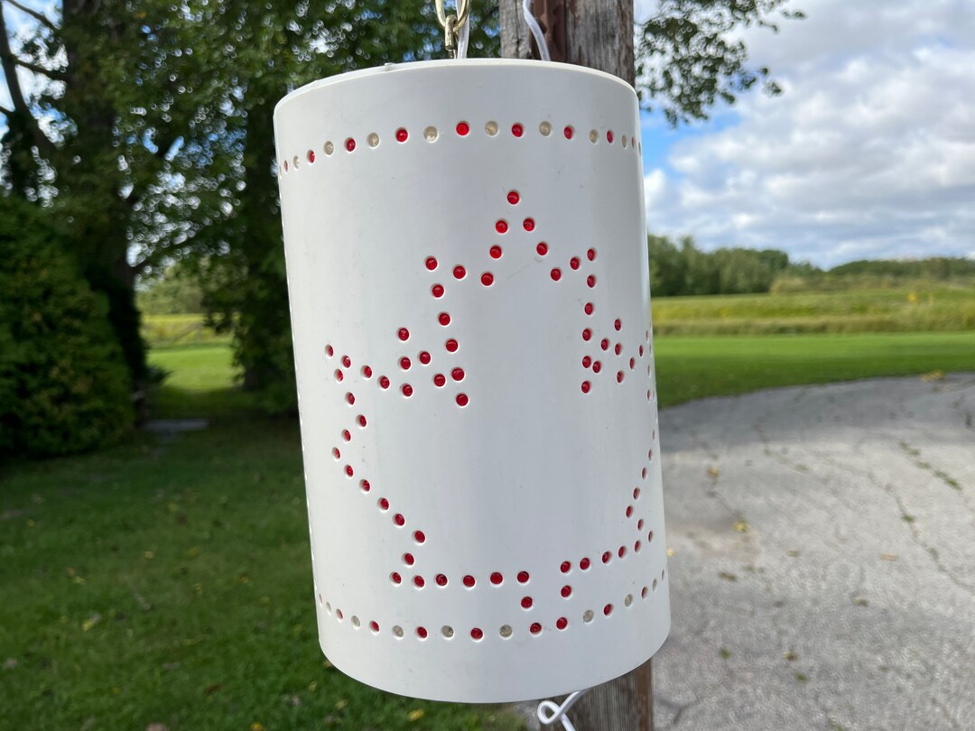 Vintage Maple Leaf Swag Lamp: Resin Plug-in Hanging Light - Etsy