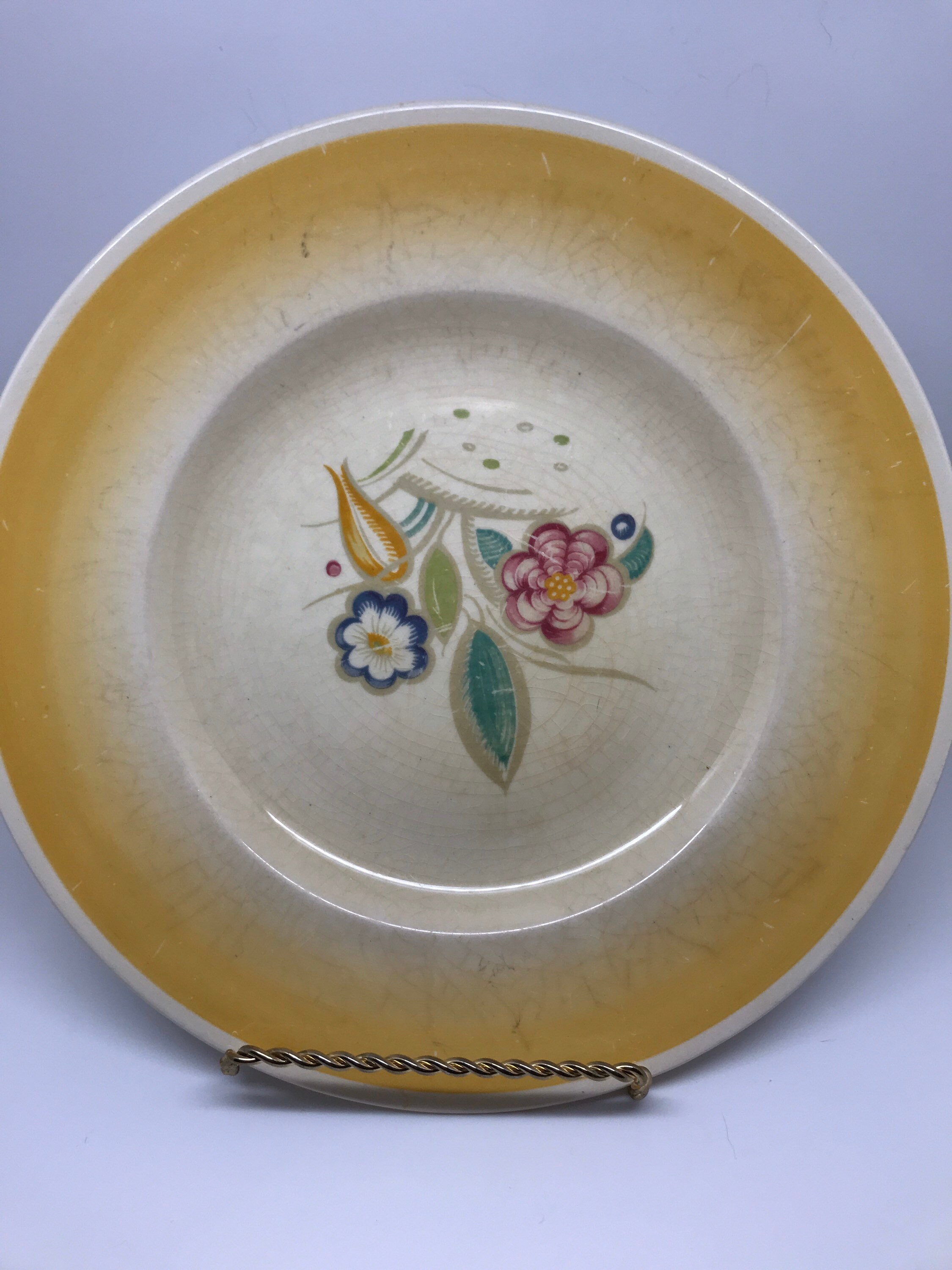 ART DEco Susie Cooper Floral Pattern SC01 Nosegay Yellow | Etsy