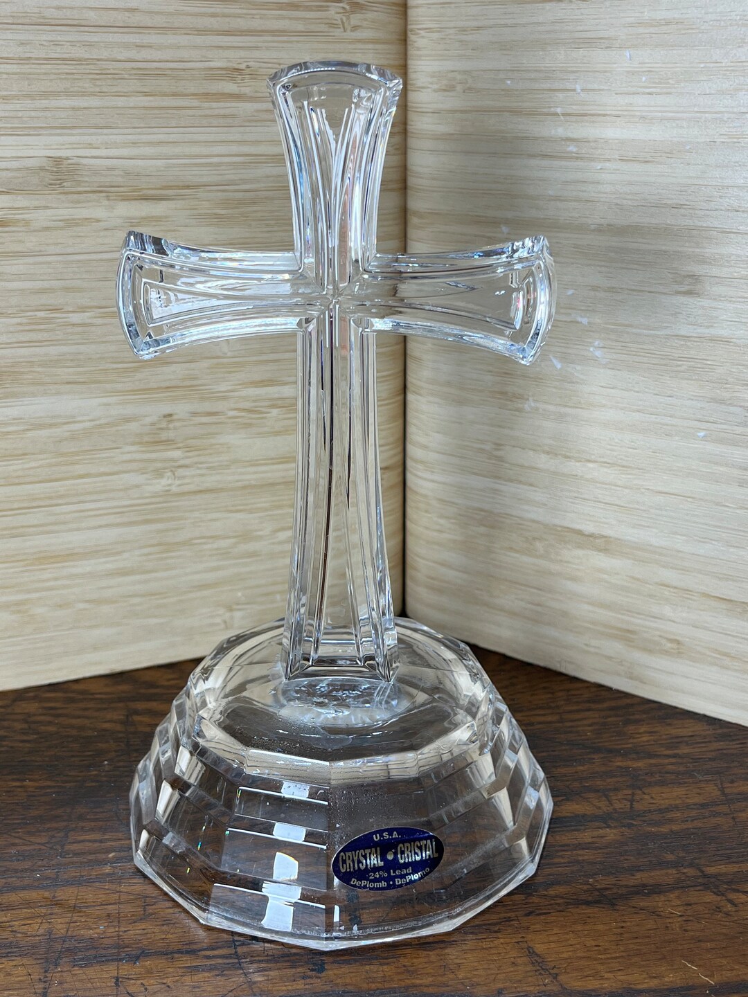 Cross Crystal Deplomb Cristal Depomo Lead Glass Cross Easter 1st ...