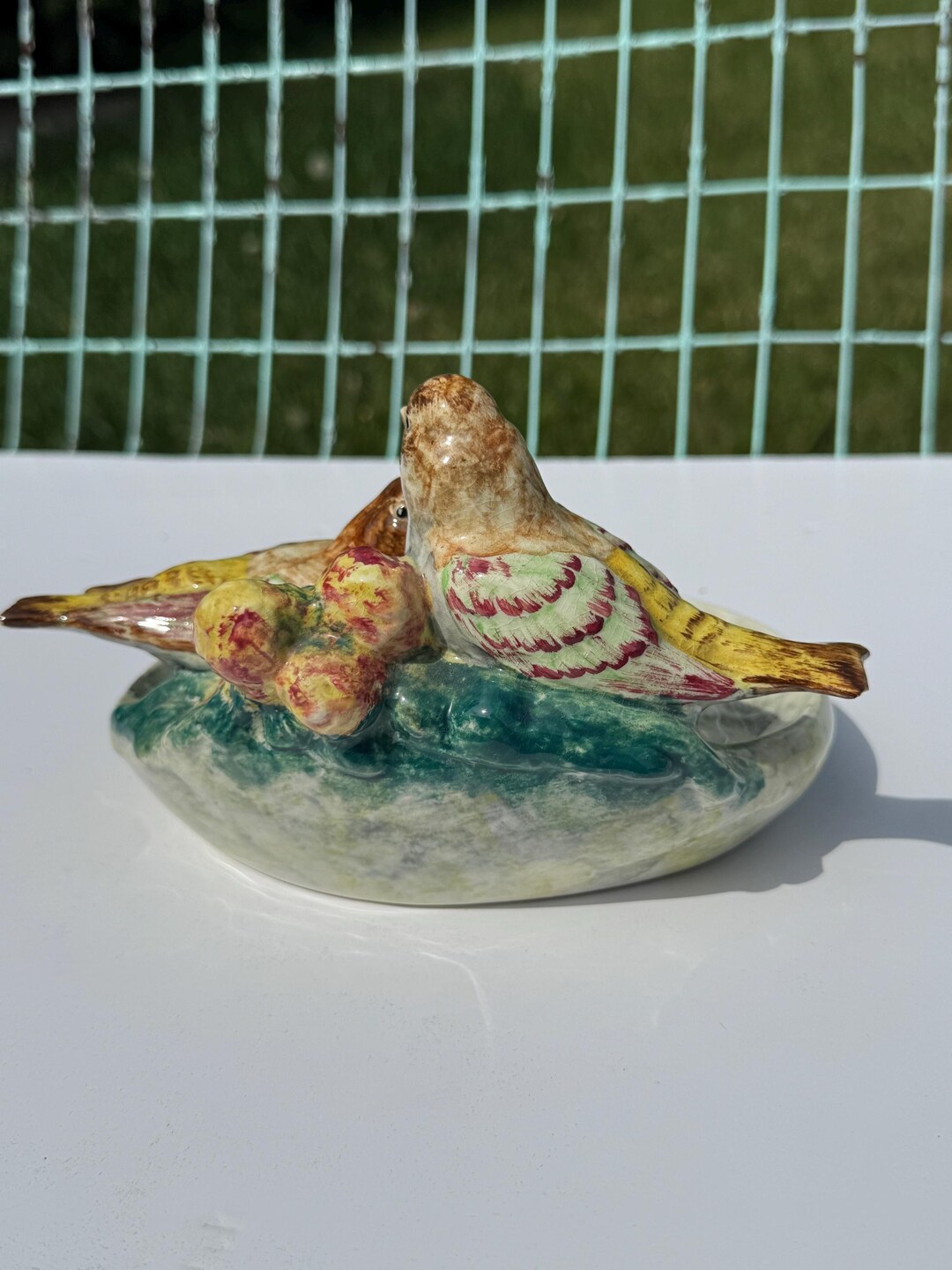 Vintage Goldscheider Myott Bird Figurine Trinket Dish: Staffordshire ...
