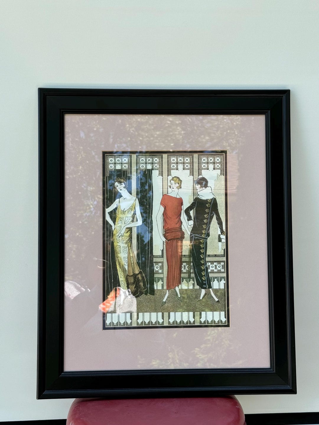 Vintage Art Deco Flapper Girl Print - Black Wood Frame - Etsy