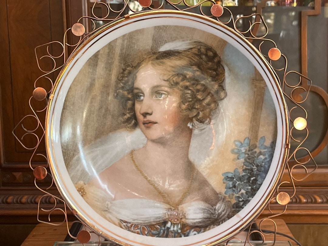 Vintage Natalia Potocka Portrait Plate: Johann Ender, Gold Rim (9.5 ...