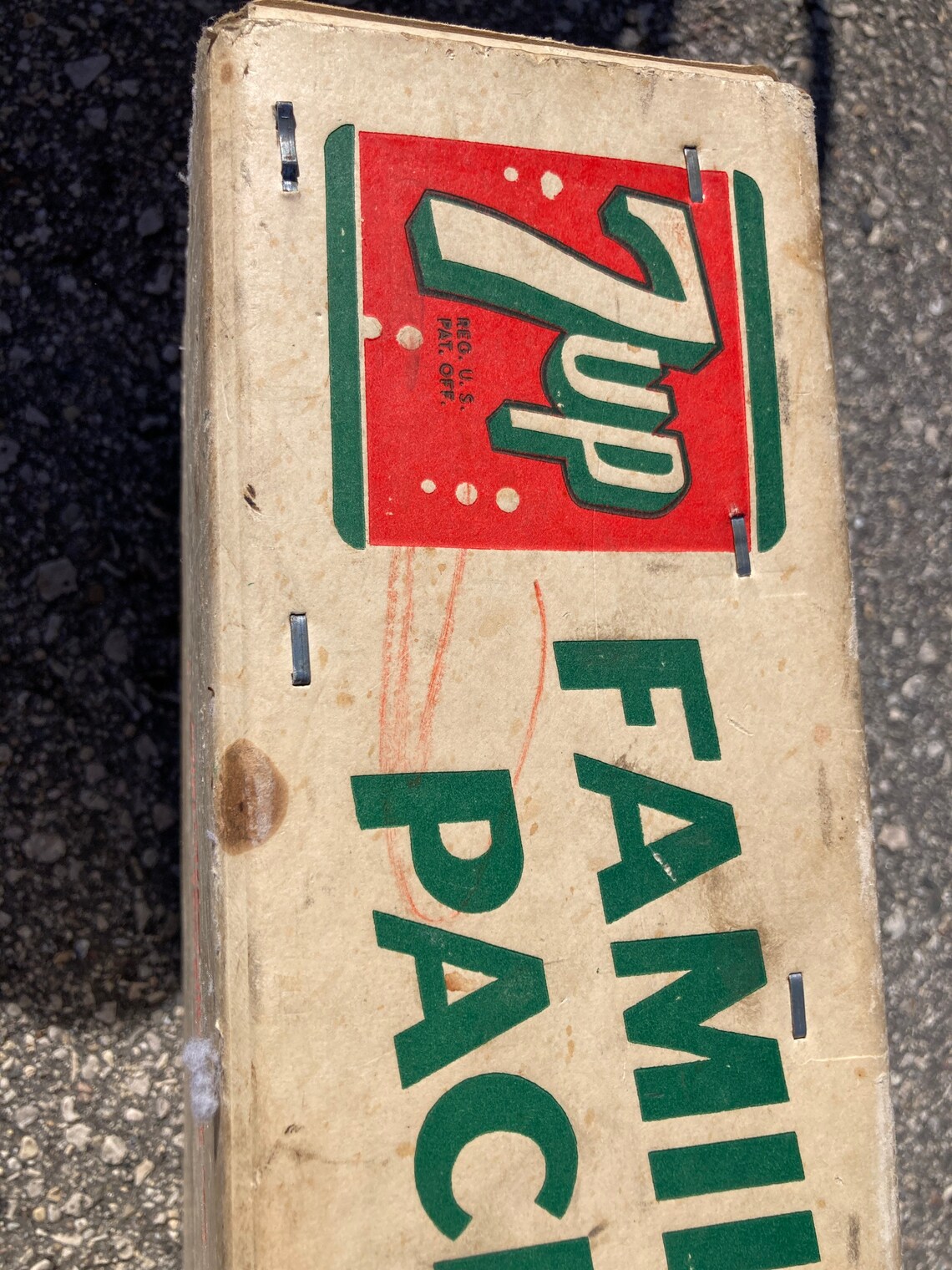 7UP Family Pack Carton Bottle Carrier Waxed Cardboard Vintage - Etsy