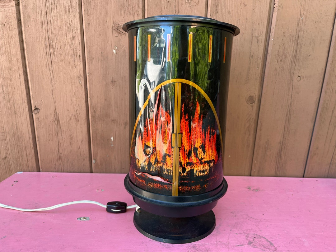 Vintage 1970s Fireplace Motion Lamp: Roto Vue Collectible Light - Etsy
