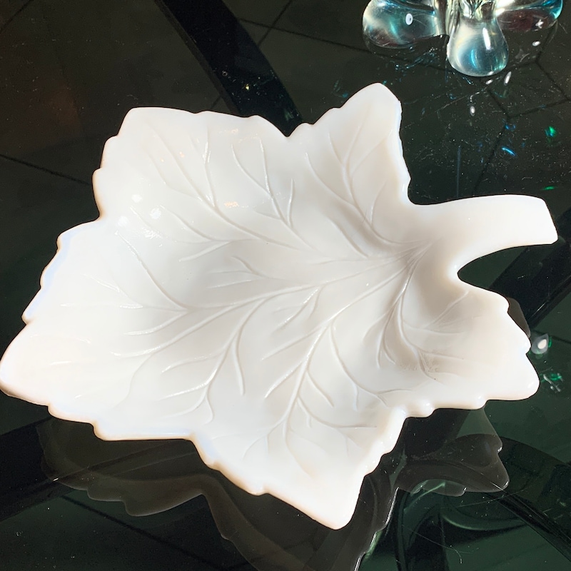 Glass Leaf Dish - Etsy