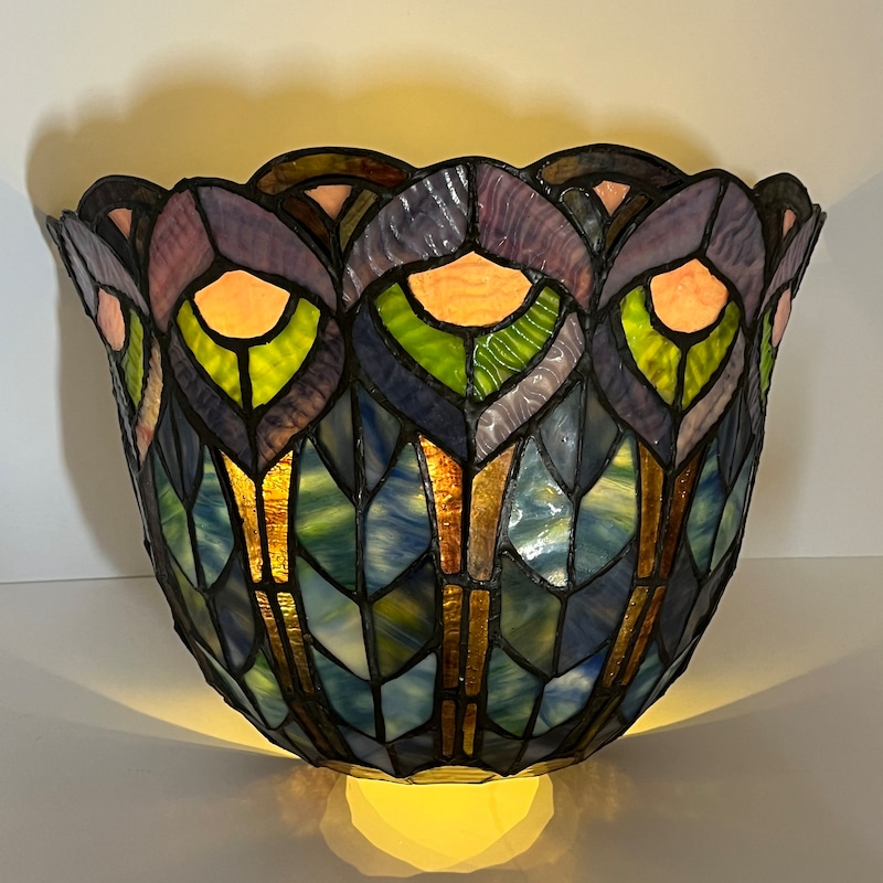 Stained Glass Light Fixture - Etsy