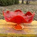Viking Art Glass Persimmon Centerpiece Fruit Bowl Amberina Ombre Art ...