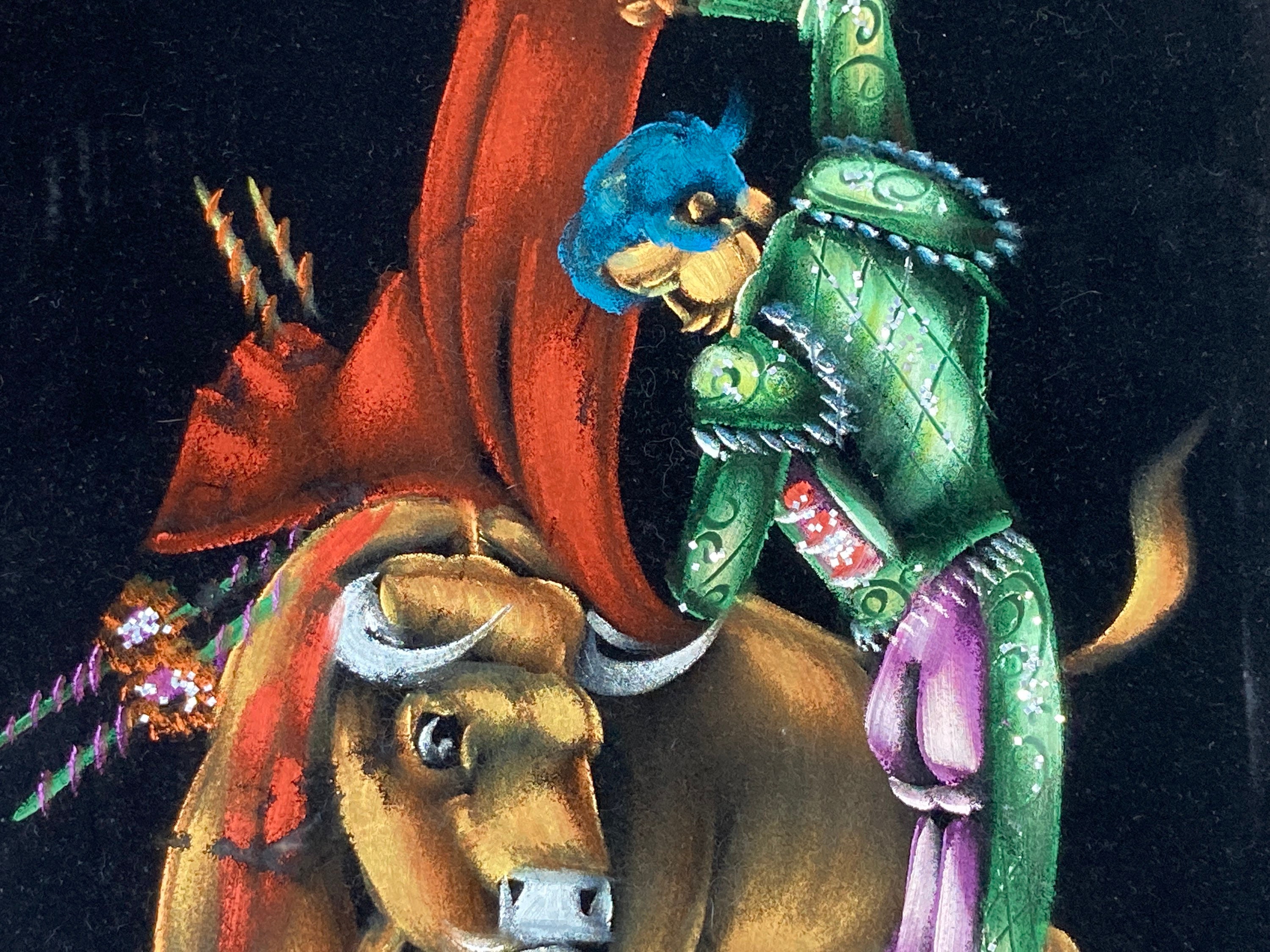 Black Velvet Mexican Spanish Bull Fighter Matador Bull | Etsy