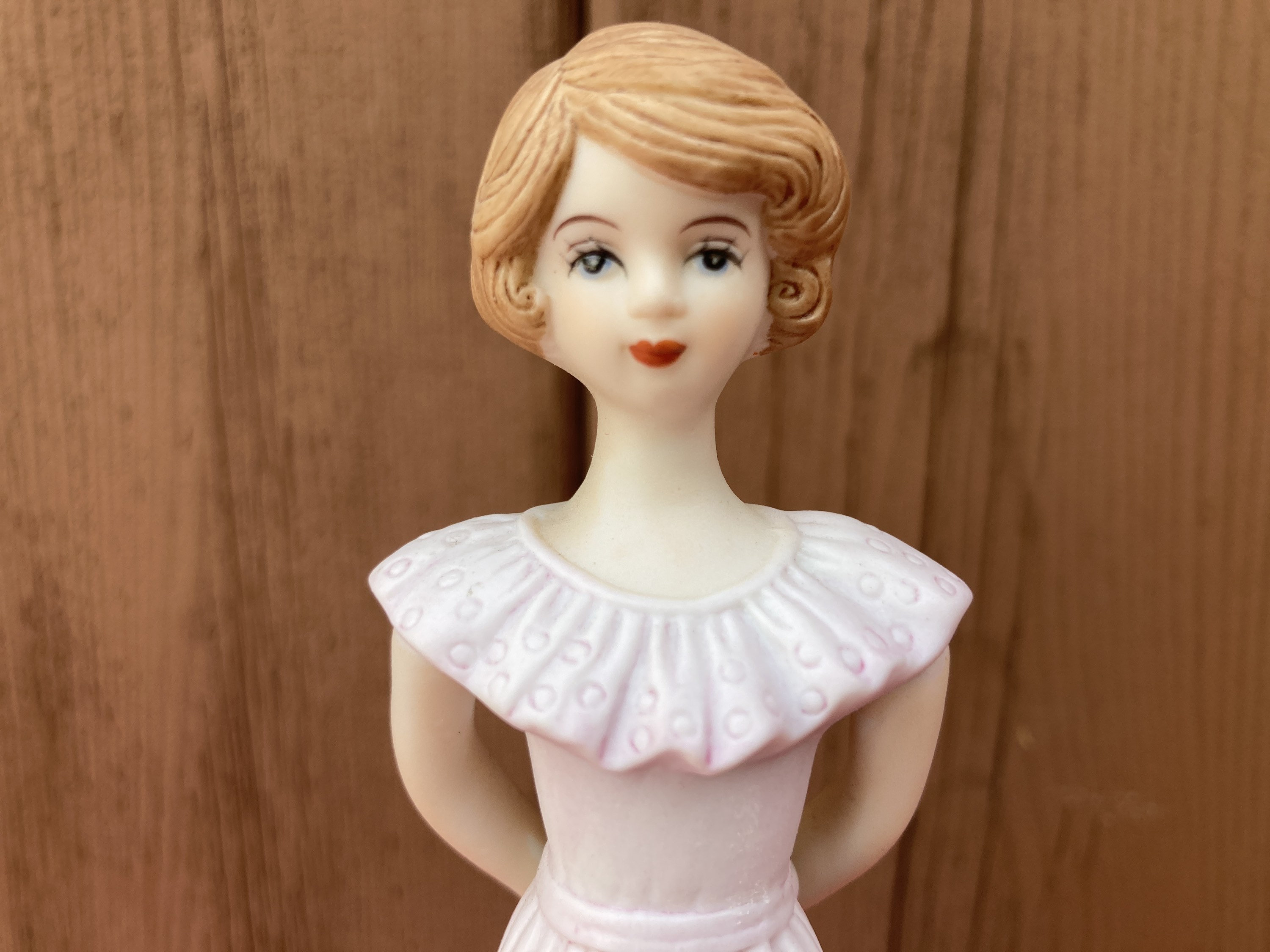 Birthday Girl Figurine Girl Pink Flower Growing Up Made - Etsy