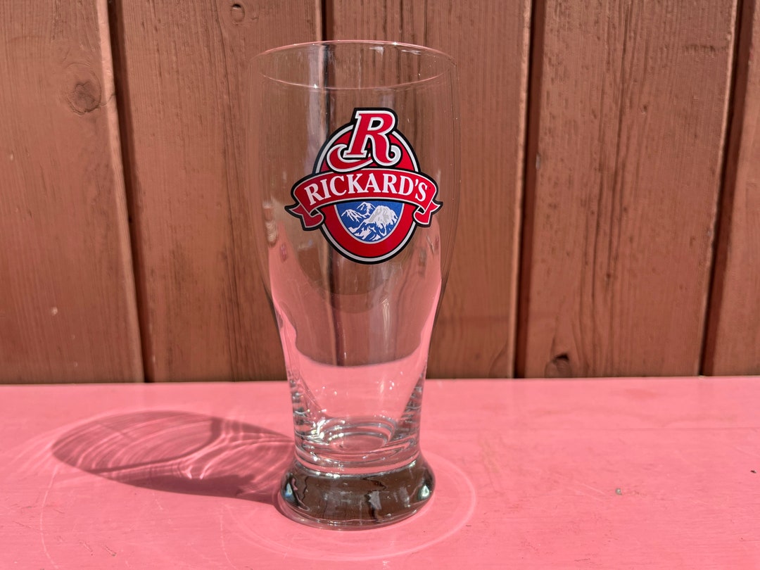 Rickard’s Red Logo Glass Vintage Beer Pint Glass Advertisement Barware ...